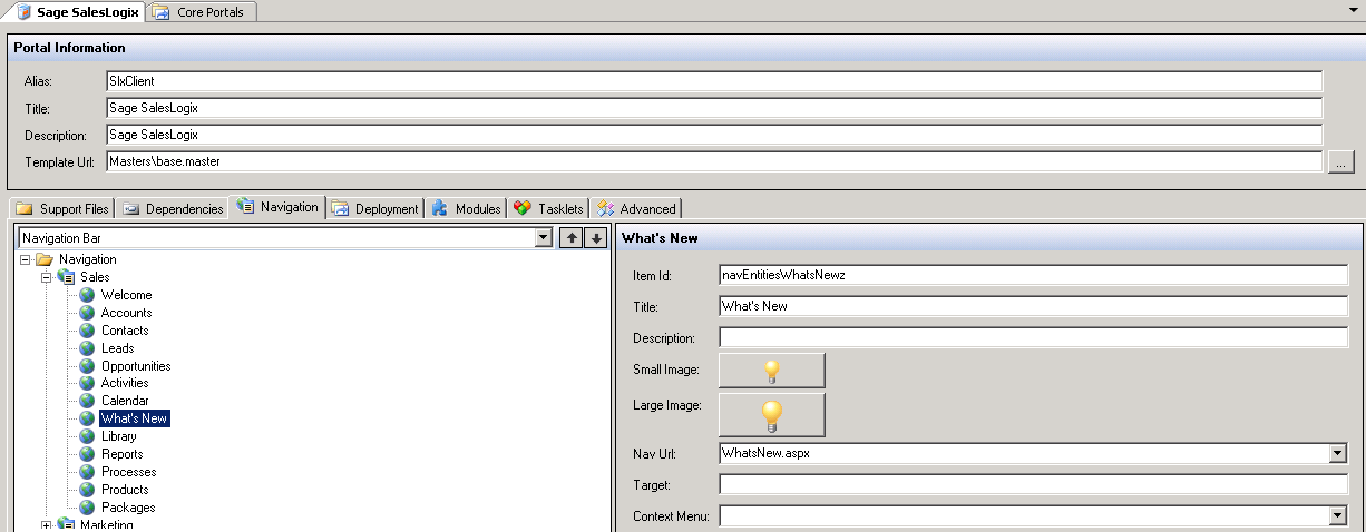 Adding The Whats New Button Back For Web Viewers In The Saleslogix Web